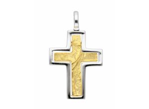 4059468466633 - Ketten-Anhänger ADELIA´S 333 Gold Kreuz Anhänger Schmuckanhänger Gr Damen Weißgold 333-Gelbgold 333 goldfarben (gold) Damen Anhänger Goldschmuck für & Herren