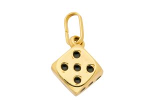 4059468451691 - Ketten-Anhänger ADELIA´S 585 Gold Anhänger Würfel Schmuckanhänger Gr Kinder Gelbgold 585 goldfarben (gold) Damen Anhänger Goldschmuck für