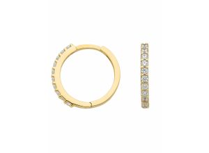 4065633623053 - Paar Ohrhänger ADELIA´S 1 333 Gold Ohrringe   Creolen mit Zirkonia Gr Damen Gelbgold 333 goldfarben (gold) Damen Ohrhänger 333 Gold mit Zirkonia Goldschmuck für