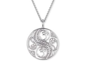 4260562166927 - Kette mit Anhänger ENGELSRUFER BALANCE ERN-BALANCE-ZI Halsketten Gr Silber 925 (Sterlingsilber) Länge 50 cm silberfarben (silberfarben kristallweiß) Damen Ketten mit Anhänger