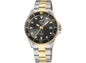 Image of Funkuhr ETT "Professional, EGS-11606-25M" Armbanduhren silberfarben (edelstahlfarben, goldfarben) Herren Solaruhren Armbanduhr, Herrenuhr, Datum, Solar