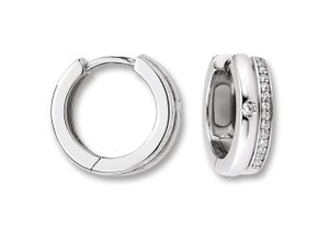 4069415446878 - Paar Creolen Zirkonia Ohrringe aus 925 Silber Gr Damen mit Zirkonia Silber 925 (Sterlingsilber) silberfarben (silber) Damen Silber Schmuck