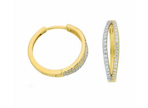 4065633622292 - Paar Ohrhänger ADELIA´S 1 333 Gold Ohrringe   Creolen mit Zirkonia Gr Damen Gelbgold 333 goldfarben (gold) Damen Ohrhänger 333 Gold mit Zirkonia Goldschmuck für