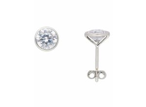 4059468479152 - Paar Ohrhänger ADELIA´S 333 Weißgold Ohrringe Ohrstecker mit Zirkonia Ø 6 mm Gr Damen Weißgold 333 silberfarben (silber) Damen Ohrhänger mit Zirkonia Weißgoldschmuck für