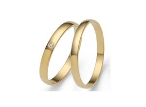 4007972597008 - Trauring FIRETTI Schmuck Geschenk Gold Hochzeit Ehering LIEBE Fingerringe Gr 50 001 ct SI = kleine Einschlüsse mit Brillant Gelbgold 585 25 mm gelb (gelbgoldfarben) Trauringe Made in Germany wahlweise mit oder ohne Brillant