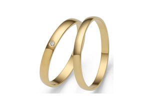 4007972596773 - Trauring FIRETTI Schmuck Geschenk Gold Hochzeit Ehering LIEBE Fingerringe Gr 52 001 ct SI = kleine Einschlüsse mit Brillant Gelbgold 375 25 mm goldfarben (gelbgoldfarben) Made in Germany wahlweise mit oder ohne Brillant