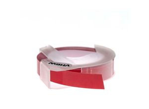 4068201496899 - 1x 3D Prägeband-Schriftband-Kassette kompatibel mit Dymo Jet E-5500 Etiketten-Drucker 3m x 9mm Weiß auf Dunkelrosa - Vhbw