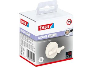 4063565127342 - Moon white Bademantelhaken matt weiß - für Bäder im Industrial Style und moderne Badezimmer - bohrfrei inkl Klebelösung - 50 mm x 65 mm x 53 mm