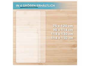 4251041600148 - Floordirekt - Bodenschutzmatte für Hartböden Aus recyceltem pet Transparent 114 x 130 cm - Transparent