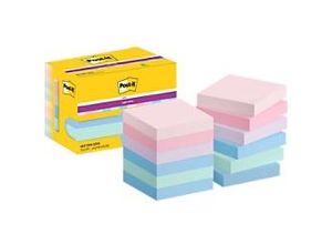 4064035065706 - Haftnotizen 622-12SS-SOUL Super Sticky Notes Soulful Collection 48x48mm je 2 x rosa flamingopink flieder mint 4 x denimblau 4 12 Stück