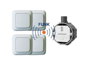 4260492252967 - Smartwares - SmartHome Funk Schalter Set - Funk-Einbauschalter + 4 x Funk-Wandschalter Taster