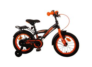 8715347213786 - Kinderfahrrad Thombike für Jungen 14 Zoll Kinderrad in Schwarz Orange