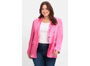 4063137051884 - Große Größen Satin-Blazer mit Kontrast-Innenfutter pink Gr48