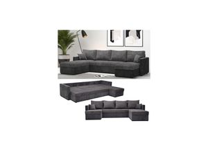 4066731271573 - Wohnlandschaft mit Schlaffunktion moderne Schlafcouch mit Bettkasten