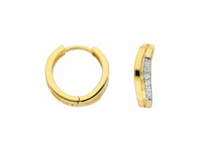 4067551402277 - Paar Ohrhänger ADELIA´S 585 Gold Ohrringe Creolen Gr Damen Gelbgold 585 goldfarben (gold) Damen Ohrhänger mit Zirkonia Goldschmuck für