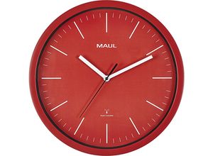 4002390083898 - Funk Wanduhr MAULjump rund für Innenräume Minuten & Stundeneinheiten ∅ 305 mm Kunststoff & Mineralglas rot-weiß inkl Batterie