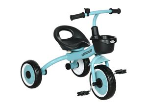 4255633530370 - AIYAPLAY Dreirad mit Korb blau 705L x 50B x 58H cm kinderfahrrad laufrad mit fahrradkorb klingel kinderrad lauffahrrad