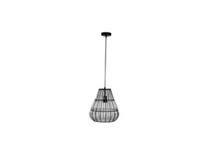 4003474357980 - Wofi - Hängeleuchte Deckenleuchte Hängelampe Retro Pendelleuchte Deckenlampe Glas Metall schwarz DxH 29x150cm Action 640401109000