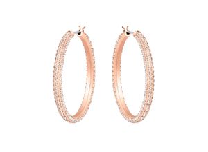 9009653839389 - Paar Creolen SWAROVSKI Stone rosa rosé Vergoldung 5383938 Ohrringe Gr Metall rosegold (roségoldfarben silberfarben champagner) Damen Creolen mit Kristallen