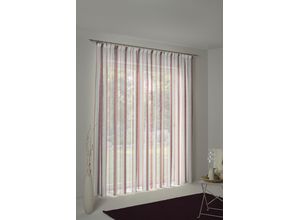 4004567087449 - Vorhang WIRTH Nicole Gardinen Gr 120 cm Faltenband 300 cm orange (terra) Fertiggardine Fertigstore Flauschvorhang Gardine Gardinenstore Langstore Übergardine Schlafzimmergardinen Store