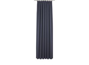 4004567475864 - Vorhang WIRTH Uni Collection light blau (dunkelblau) Gardinen 405cm Kräuselband 142cm Baumwolle (Bio-Baumwolle) nach Maß B142cm H405cm