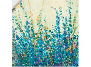4062144378502 - Wandbild ARTLAND Blautöne II Bilder Gr B H 70 cm x 70 cm Wandaufkleber - Vinyl Blumenwiese quadratisch 1 St blau Bild Metallbild Metallbilder Bilder als Alubild Leinwandbild Wandaufkleber oder Poster in versch Größen