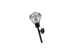 4059157316867 - Außenleuchte Wandleuchte IP44 Gartenlampe Fackel schwarz Vintage Wandlampe Diamant Gitteroptik Edelstahl Metall E27 Fassung HxBxÜ 285x225x285