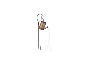 4059157356955 - Solar Steckleuchte Gießkanne Außen Gartenlampe im Gießkannen Design Stecklampe gold 36x LED warmweiß LxBxH 26x126x85 cm