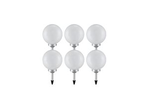 4059157353381 - Etc-shop - Solarleuchte Kugel Garten led Gartendeko Solarkugel für Außen 20 cm Kugelleuchte Solar Leuchtdauer ca 6-8 Stunden h 62 cm 6er Set