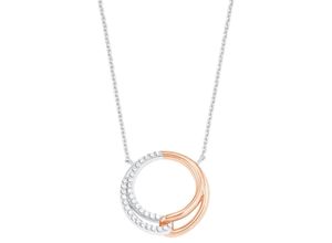 4056866078635 - Kette mit Anhänger AMOR 2026271 Halsketten Gr Silber 925 (Sterlingsilber) Länge 45 cm rosegold (silberfarben roségoldfarben weiß) Damen Ketten mit Anhänger Zirkonia (synth)