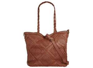 4260543056353 - Shopper SAMANTHA LOOK Damen Gr B H T 33cm x 30cm x 15cm onesize braun (cognac) Leder Taschen echt Leder Made in Italy