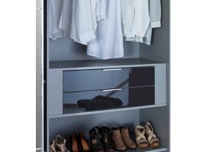 4038062044829 - Schubladeneinsatz WIMEX Fresh to go by fresh to go grau (leinen grau glas grau) B96cm H35cm T50cm Glas Spanplatte Schubladeneinsätze als Ergänzung für alle Schränke der Marke Fresh to go