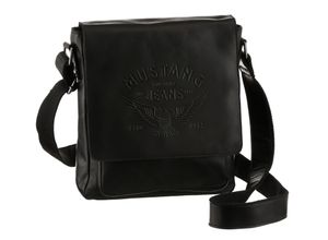 8720629077345 - Umhängetasche MUSTANG Valencia Damen Gr B H T 24cm x 26cm x 9cm schwarz Leder Taschen mit zahlreichen Fächern