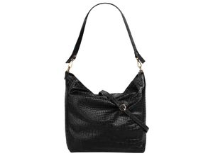 4262427390386 - Shopper SAMANTHA LOOK Damen Gr B H T 39cm x 31cm x 13cm onesize schwarz Leder Reptilienprägung Taschen echt Leder Made in Italy