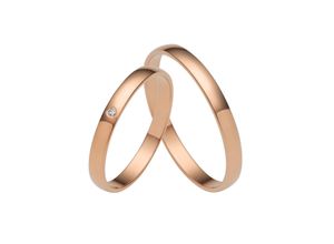 4007972597169 - Trauring FIRETTI Schmuck Geschenk Gold Hochzeit Ehering LIEBE Fingerringe Gr 50 001 ct SI = kleine Einschlüsse mit Brillant Roségold 585 25 mm rosegold (roségoldfarben) Trauringe Made in Germany wahlweise mit oder ohne Brillant