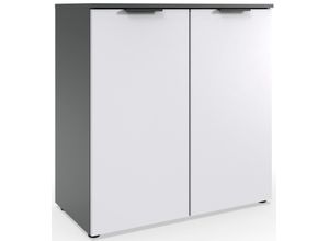 4065979031161 - Kommode WIMEX Level by fresh to go weiß (front weiß korpus graphit) B81 H92 T41 Spanplatte Sideboards 2-türig mit soft-close Funktion 81cm breit 92cm hoch 4065979031161 - Kommode WIMEX Level by fresh to go weiß (front weiß korpus graphit) B81 H92 T41 Spanplatte Sideboards 2-türig mit soft-close Funktion 81cm breit 92cm hoch