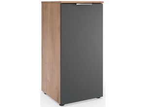 4065979030294 - Kommode WIMEX Level by fresh to go schwarz (front graphit korpus plankeneiche nachbildung) B41cm H84cm T41cm Spanplatte Sideboards 1-türig mit soft-close Funktion 41cm breit 92cm hoch