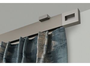 9002777164016 - Gardinenstange GARESA FLAT Gardinenstangen Gr L 390 cm 1 St 1 läufig silberfarben (vernickelt) Gardinenstangen Deckenmontage Rechteckprofil Deckenmontage perfekter Lauf modern verlängerbar