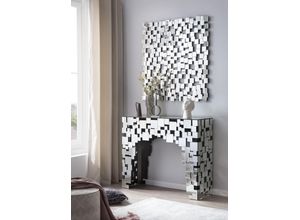 4251744807561 - Wandspiegel SALESFEVER Spiegel Gr B H T 102 cm x 100 cm x 25 cm silberfarben (silber verspiegelt) Wandspiegel Spiegel Mosaikdesign aus Spiegelglasquadraten