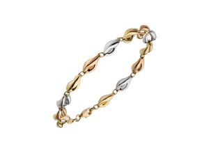 4061861046305 - Goldarmband JOBO Armbänder Gr Gelbgold 585-Roségold 585-Weißgold 585 gelb (gelbgold 585) Damen Armbänder Gold 585 Gelbgold Roségold Weißgold tricolor 19 cm