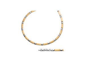 4061861079617 - Collier JOBO Halsketten Gr Edelstahl Länge 47 cm silberfarben (edelstahlfarben) Damen Colliers Edelstahl goldfarben bicolor 47 cm