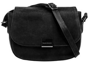 4260664847281 - Umhängetasche BRUNO BANANI Damen Gr B H T 21cm x 16cm x 6cm onesize schwarz Leder unifarben Taschen echt Leder