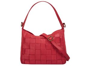 4260543058142 - Umhängetasche SAMANTHA LOOK Damen Gr B H T 28cm x 22cm x 11cm onesize rot Leder Taschen echt Leder Made in Italy