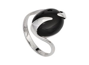 4061861095365 - Silberring JOBO Fingerringe Gr 50 Silber 925 (Sterlingsilber) silberfarben (silber 925) Damen Fingerringe 925 Silber mit Onyx