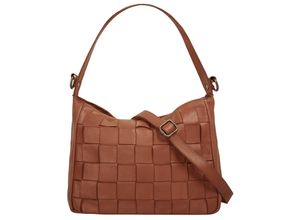 4260543058135 - Umhängetasche SAMANTHA LOOK Damen Gr B H T 28cm x 22cm x 11cm onesize braun (cognac) Leder Taschen echt Leder Made in Italy