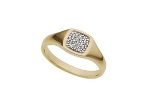 Image of Diamantring FIRETTI "Schmuck Geschenk Gold 333 Damenring Goldring Siegelring Diamant" Fingerringe Gr. 17, 0,1 ct P2 = erkennbare Einschlüsse, Gelbgold 333-Diamanten, 2 mm, goldfarben (gelbgoldfarben, weißgoldfarben) Damen Diamantringe mit Brillanten