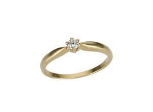 4041633992061 - Solitärring FIRETTI Schmuck Geschenk Gold 750 Damenring Verlobungsring Goldring Solitär Fingerringe Gr 16 01 ct P2 = erkennbare Einschlüsse Gelbgold 750-Diamanten gelb (gelbgoldfarben) Damen Solitär Ringe mit Brillant