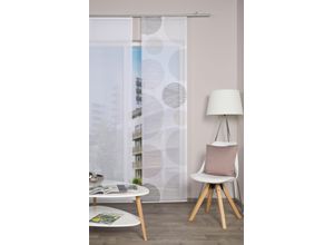 4056751291736 - Schiebegardine VISION S BORDEN Gr 1 grau Gardinen 260cm Paneelwagen 60cm Polyester HxB 260x60 Schiebevorhang Bambus-Optik Digitaldruck B60cm H260cm