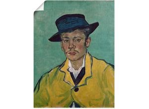 4055327559003 - Wandbild ARTLAND Armand Roulin 1888 Bilder Gr B H 45 cm x 60 cm Poster Mann 1 St gelb Bild Poster Bilder als Leinwandbild Wandaufkleber oder in versch Größen