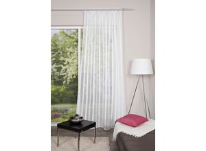 4056751293631 - Gardine HOME WOHNIDEEN EIKE Gardinen Gr 245 cm Multifunktionsband 140 cm weiß (wollweiß) Schlafzimmergardinen Gardine HxB 245x140 KOMBIBANDSCHAL LÄNGSSTREIFEN